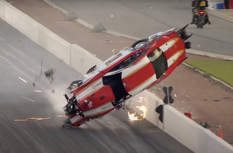 Video: Kris Thorne Rides Out High-Speed Pro Mod Crash In Vegas